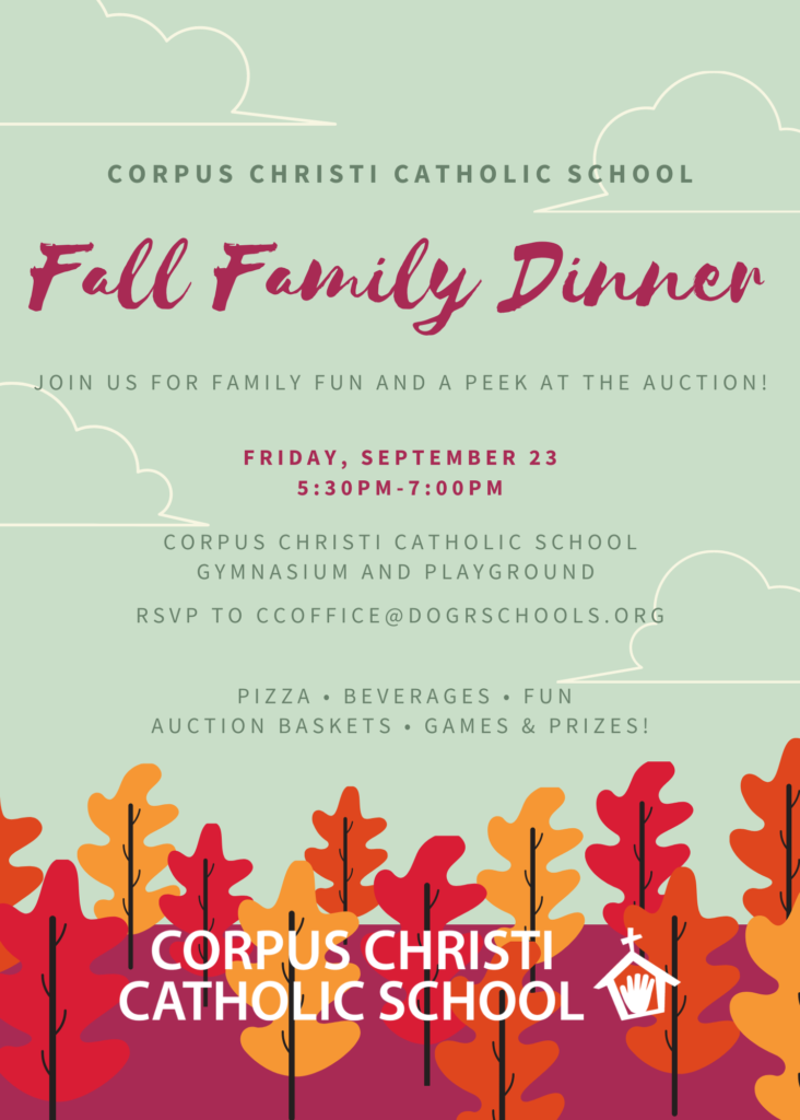 Fall Family Dinner - Corpus Christi Catholic School | Holland, Michigan