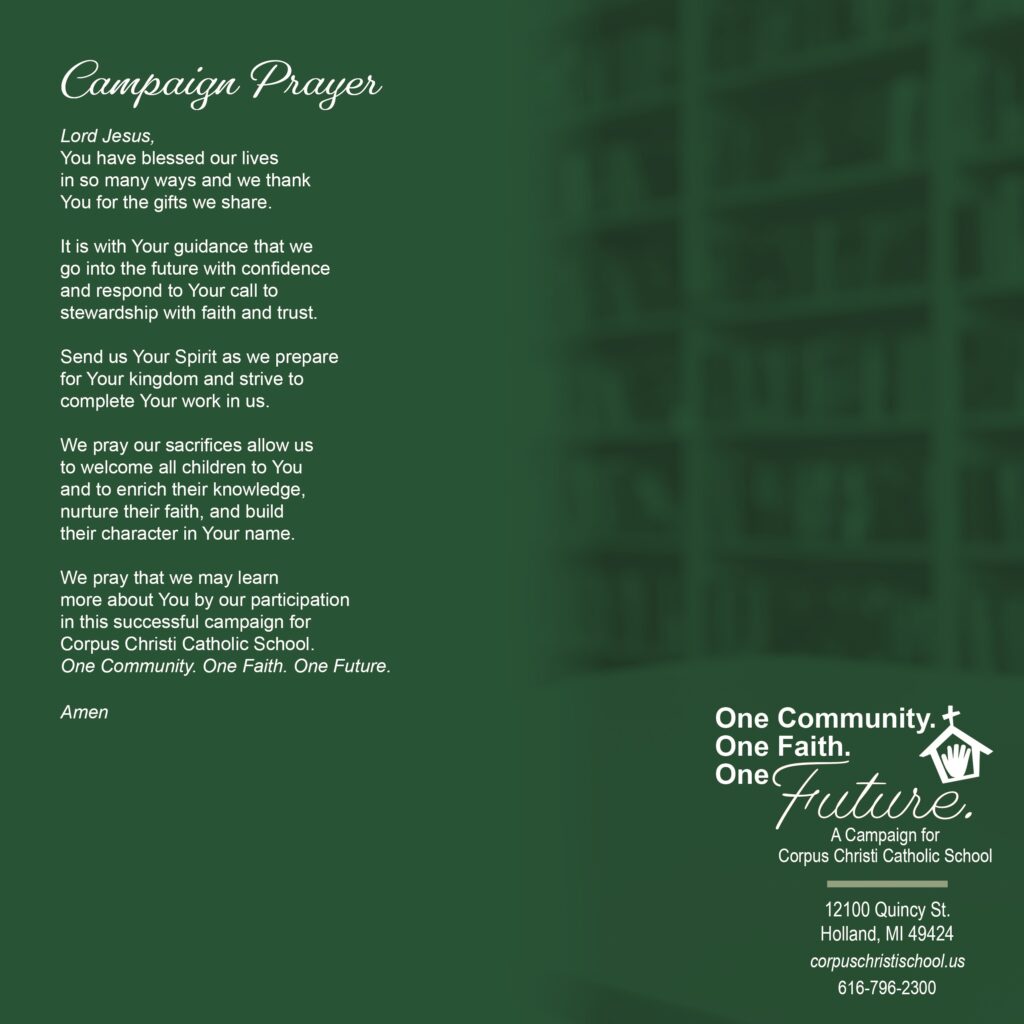 One Community. One Faith. One Future. Campaign Prayer - Corpus Christi ...